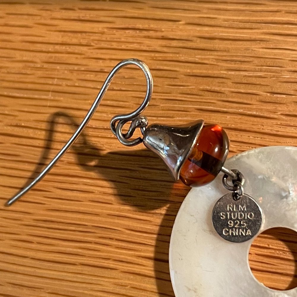 Rlm Studio Mop Disks With Art Glass Bead Dangle Earri… - Gem